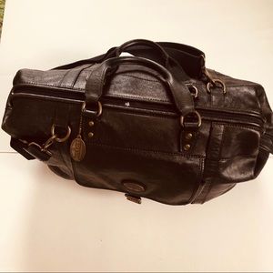 Fossil | Bags | Fossil Leather Weekend Bag W Adjustable Strap | Poshmark